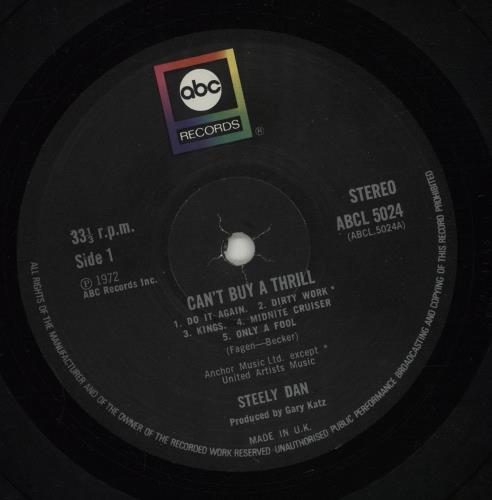 Steely Dan Can't Buy A Thrill - 2nd - EX UK vinyl LP album (LP record) (677175)
