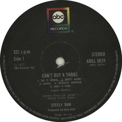 Steely Dan Can't Buy A Thrill - 2nd UK vinyl LP album (LP record) (236677)