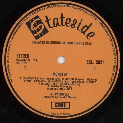 Steppenwolf Monster - Orange label - EX UK vinyl LP album (LP record ...