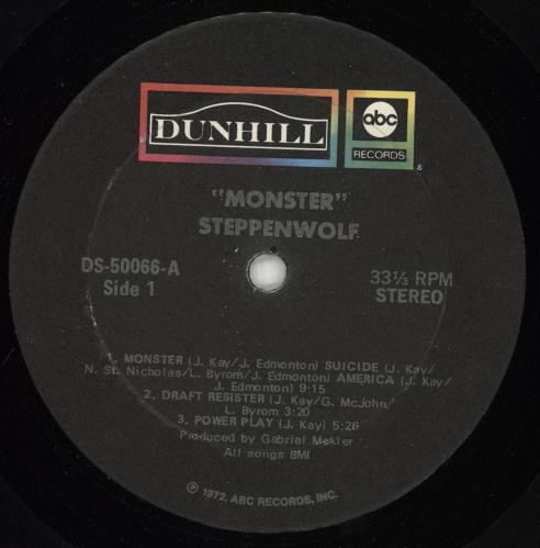 Steppenwolf Monster US vinyl LP album (LP record) (417565)