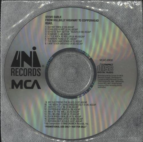 Steve Earle A Special Collection Canadian Promo CD album (CDLP) (424347)