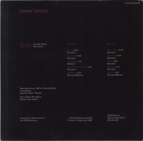 Steve Eliovson Dawn Dance German vinyl LP album (LP record) (796797)