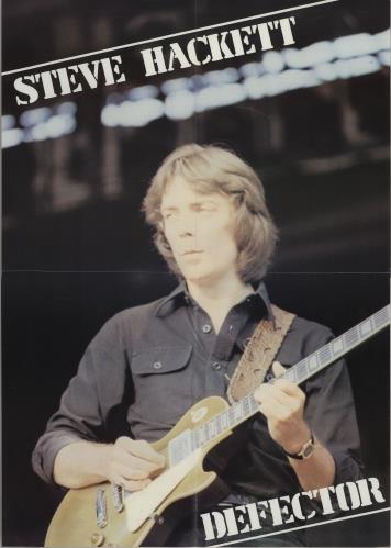 Steve Hackett Defector + Poster UK vinyl LP album (LP record) (299669)