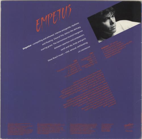 Steve Roach Empetus US vinyl LP album (LP record) (715584)