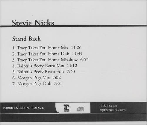 Stevie Nicks Stand Back - Remixes US Promo CD single (CD5 / 5") (409747)
