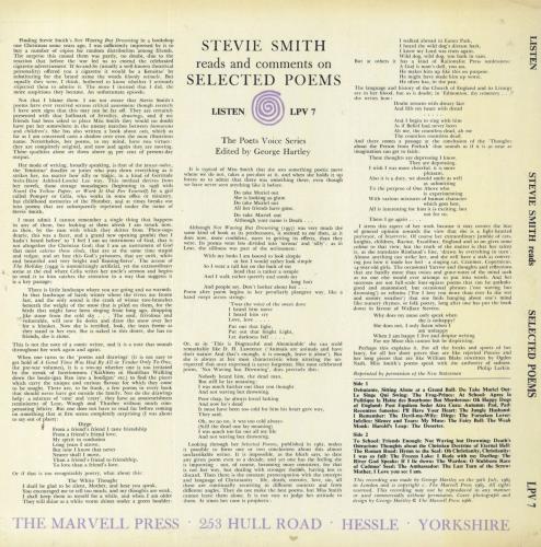Stevie Smith Stevie Smith Reads Selected Poems UK vinyl LP album (LP ...