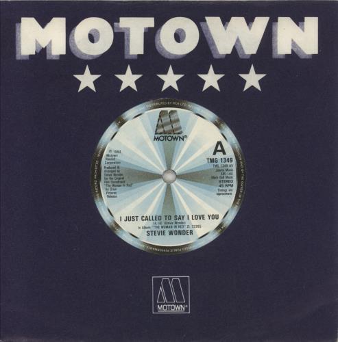 Stevie Wonder I Just Called To Say I Love You UK 7" vinyl single (7 inch record / 45) (459331)