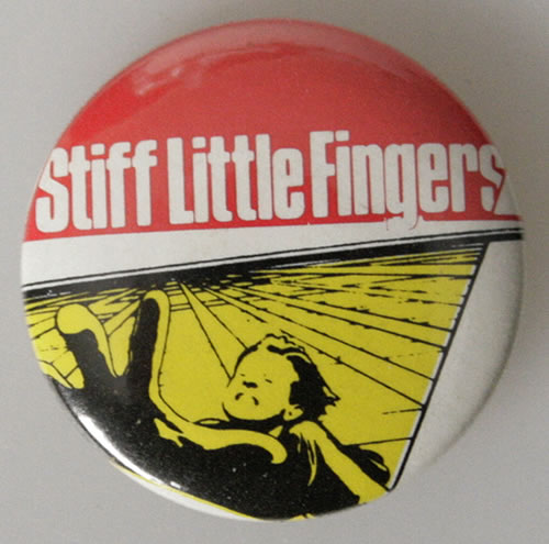 Stiff Little Fingers Go For It Button Badge UK badge (489177) BUTTON BADGE