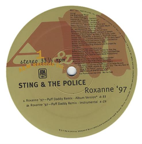 Sting Roxanne '97 US Promo 12" vinyl single (12 inch record / Maxi ...