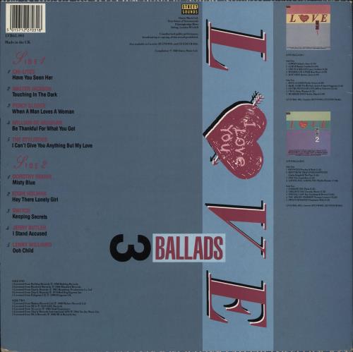Street Sounds Compilation Love Ballads 3 UK vinyl LP album (LP record ...