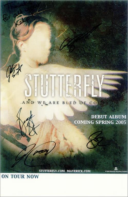 Stutterfly And We Are Bled of Color - Autographed US Promo poster (532080)