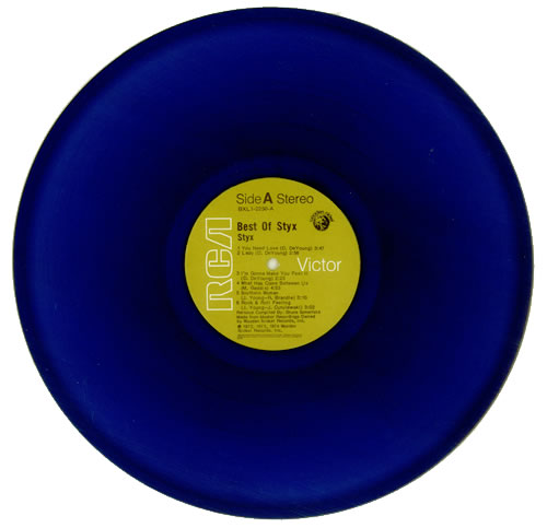 Styx Best Of Styx - Blue Vinyl Canadian vinyl LP album (LP record) (455798)