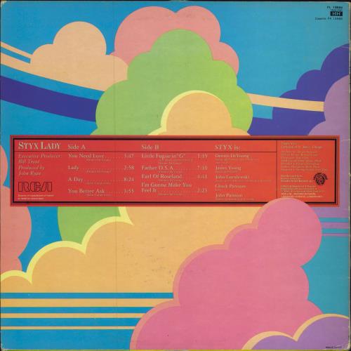 Styx Lady UK vinyl LP album (LP record) (780722)