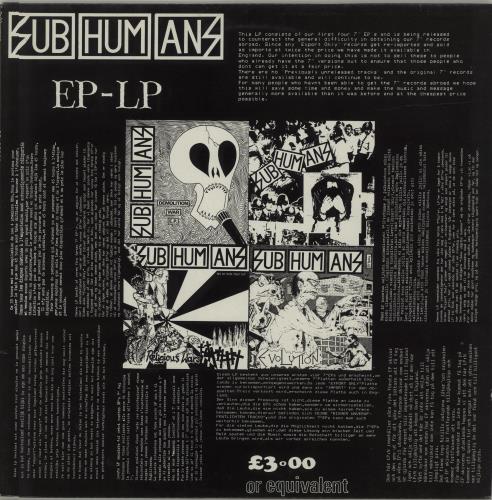 Subhumans EP-LP French vinyl LP album (LP record) (687556)
