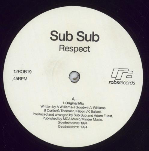 Sub Sub Respect UK 12" vinyl single (12 inch record / Maxi-single) (827020)