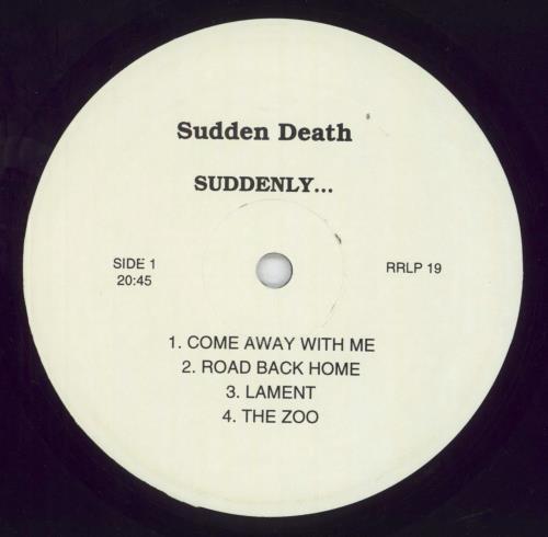Sudden Death Suddenly... US vinyl LP album (LP record) (853783)