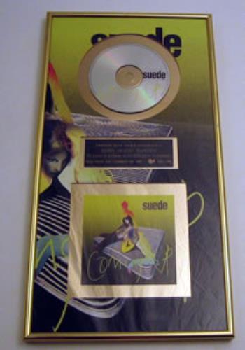 Suede Coming Up Swedish award disc (356864)