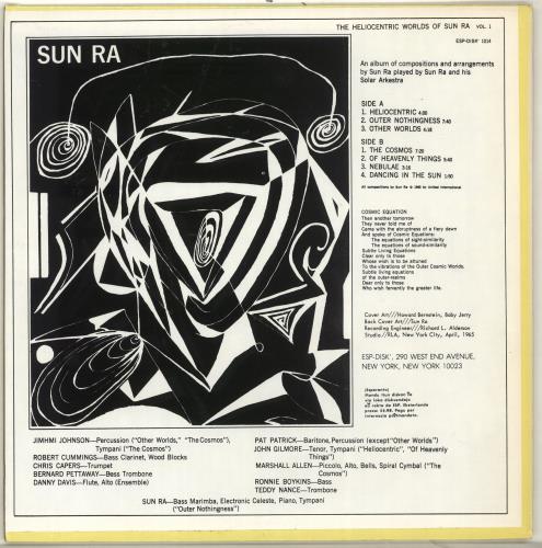 Sun Ra The Heliocentric Worlds Of Sun Ra, Vol. 1 US vinyl LP album (LP ...