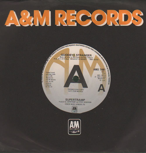 Supertramp Goodbye Stranger UK Promo 7" vinyl single (7 inch record ...