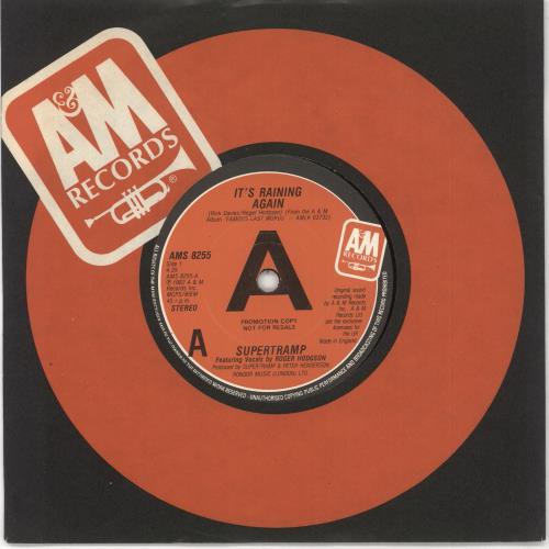 Supertramp It's Raining Again UK Promo 7" vinyl single (7 inch record ...