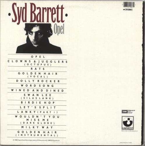 Syd Barrett Opel Italian vinyl LP album (LP record) (727227)