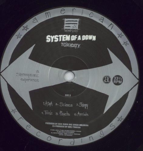 System Of A Down Toxicity US vinyl LP album (LP record) (825704)