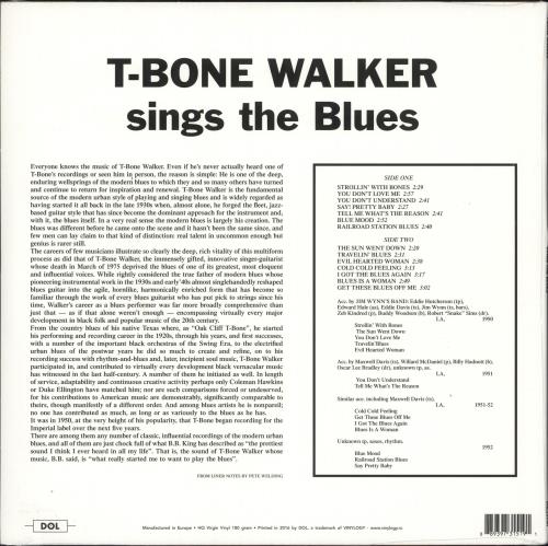 T-Bone Walker Sings The Blues - 180gm Vinyl - Sealed Russian vinyl LP album (LP record) (729644)