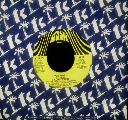 T-Connection On Fire US 7" vinyl single (7 inch record / 45) (546072)