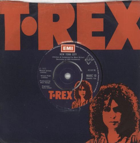 T-Rex / Tyrannosaurus Rex New York City UK 7" vinyl single (7 inch ...