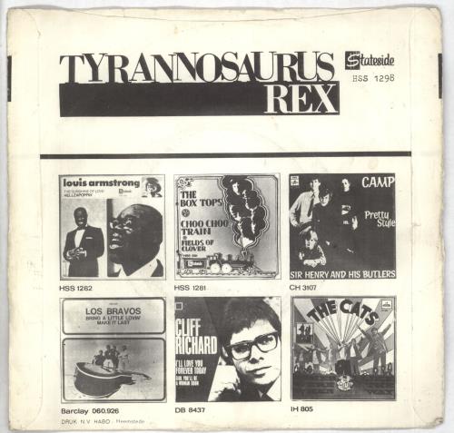 T-Rex / Tyrannosaurus Rex One Inch Rock Dutch 7" vinyl single (7 inch ...