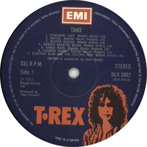 T-Rex / Tyrannosaurus Rex Tanx + Poster UK vinyl LP album (LP record ...