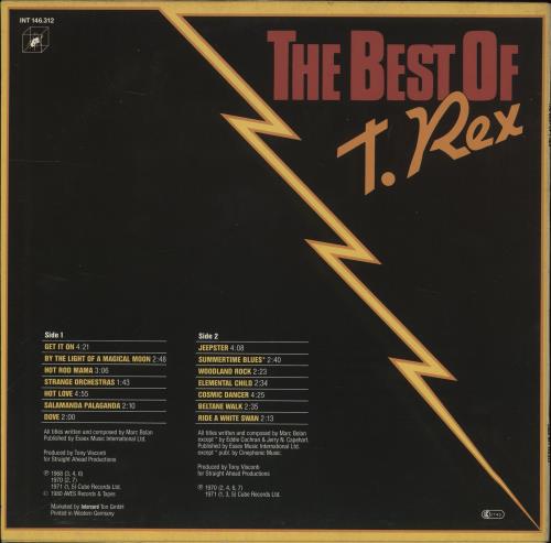 T-Rex / Tyrannosaurus Rex The Best Of T.Rex German vinyl LP album (LP ...