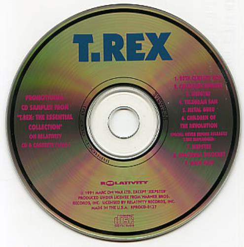 T-Rex / Tyrannosaurus Rex The Essential Collection Sampler US Promo CD ...