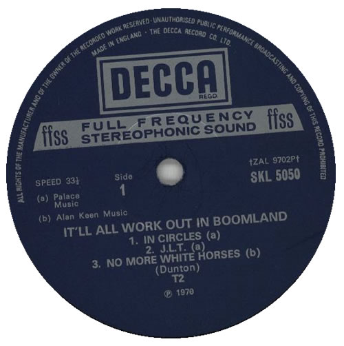 T2 It'll All Work Out In Boomland - 2nd UK vinyl LP album (LP record ...