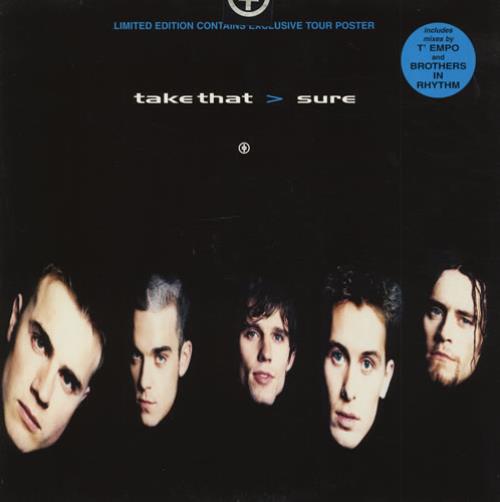Take That Sure + Poster UK 12" vinyl single (12 inch record / Maxi ...
