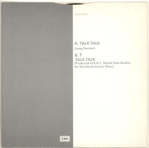 Talk Talk Talk Talk UK 12" vinyl single (12 inch record / Maxi-single ...