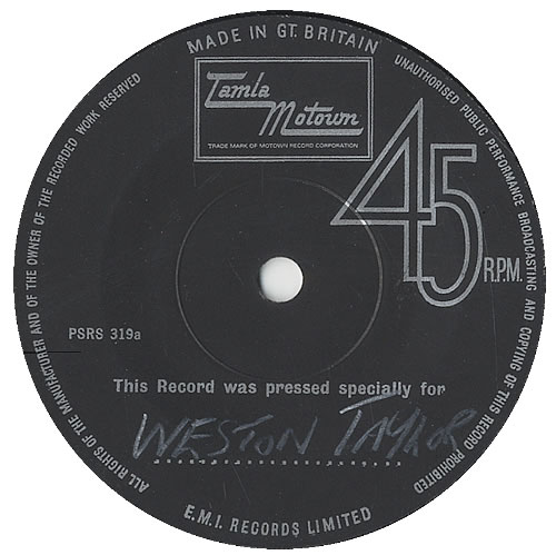 Tamla Motown This Record Was Pressed Specially For UK Promo 7" vinyl ...