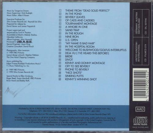 Tangerine Dream Dead Solid Perfect OST UK CD album (CDLP) (790898)