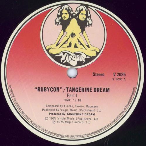 Tangerine Dream Rubycon UK vinyl LP album (LP record) (800719)