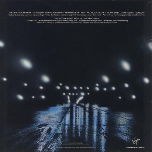 Tangerine Dream Thief UK vinyl LP album (LP record) (746559)