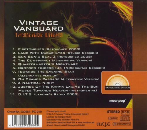 Tangerine Dream Vintage Vanguard German CD album (CDLP) (796821)