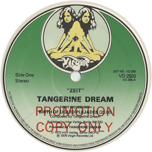 Tangerine Dream Zeit UK Promo 2 LP Vinyl Record Set Double LP Album 451036 