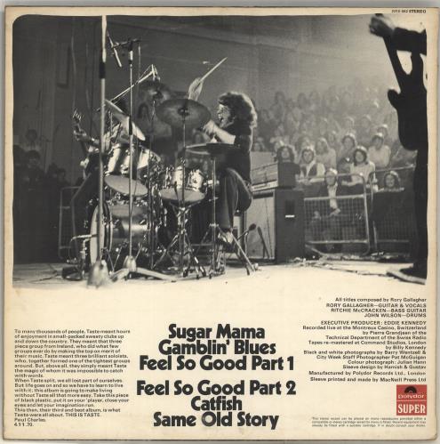 Taste Live Taste - EX UK vinyl LP album (LP record) (595679)