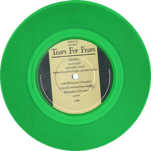 Tears For Fears Pale Shelter - Green Vinyl UK 7" vinyl single (7 inch record / 45) (13533)