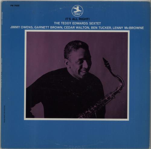 Teddy Edwards It's All Right! US vinyl LP album (LP record) (533009)