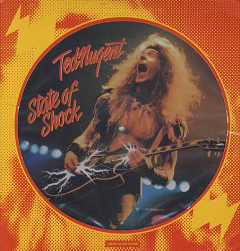 Ted Nugent State Of Shock - Autographed US picture disc LP (vinyl ...