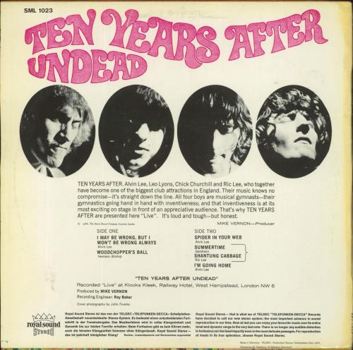 Ten Years After Undead German vinyl LP album (LP record) (807948)