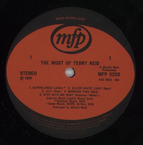 Terry Reid The Most Of Terry Reid UK vinyl LP album (LP record) (314495)