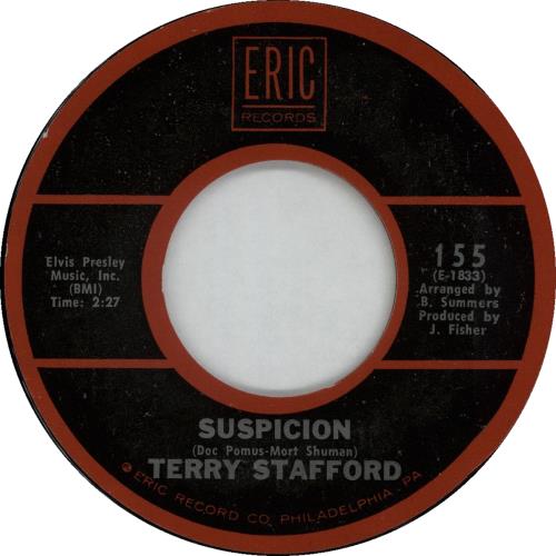 Terry Stafford Suspicion US 7" vinyl single (7 inch record / 45) (647670)