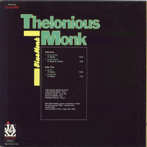 Thelonious Monk Blue Monk Italian vinyl LP album (LP record) (798394)